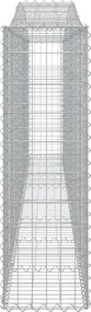 Klenuté gabionové koše 8 ks 400x30x100/120cm pozinkované železo 3145832