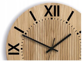 M.Clock Nástěnné dřevěné hodiny 33,5x33,5cm přírodní dub
