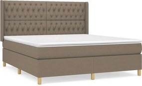 Box spring postel s matrací taupe 180x200 cm textil 3132253
