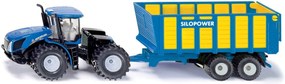 Kovový model siku farmer - traktor new holland s přívěsem joskin
