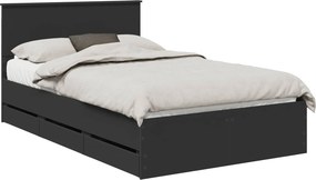 Rám postele se zásuvkou Černá 120 x 190 cm Inženýrské dřevo 3410729