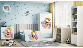 Dětská skříň Babydreams 90 cm ZOO modrá