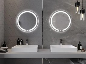 Mexen Rose koupelnové zrcadlo s podsvícením, kulaté 60 cm, LED 6000K, proti mlze - 9810-060-060-611-00