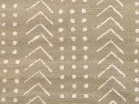 Bavlněný polštář geometrický vzor 45 x 45 cm taupe SENECIO Beliani