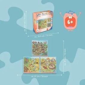 Ravensburger Puzzle UP! Historie – Doba kamenná, Starověký Řím, Středo