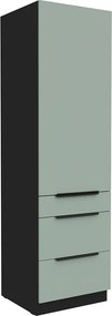 ARIA sc | vysoká skříňka 60 DKS-210 3S1F potravinová | UNI DVÍŘKA | 60 cm | PREMIUM BOX | černá/aquamarine