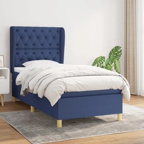 Box spring postel s matrací modrá 80x200 cm textil 3128723