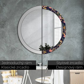Kulaté dekorativní zrcadlo Akvarelové rostliny fi 100 cm