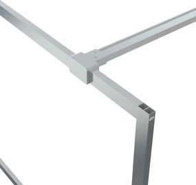 Sprchová zástěna walk-in stříbrná 90 x 195 cm čiré ESG sklo 152136