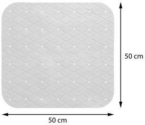 Předložka do koupelny Hailey, 50x50 cm, bílá