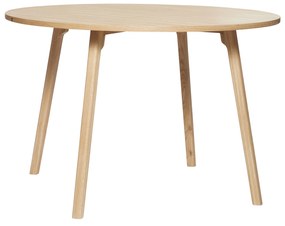 Hübsch Jídelní stůl, kulatý, dubový, FSC, přírodní, průměr 115 cm - 880305F