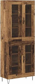 Vysoký bufet Staré dřevo 69,5 x 34 x 90 cm Kompozitní dřevo 3403174