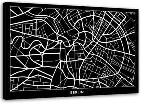 Obraz na plátně Mapa města Berlín - 100x70 cm