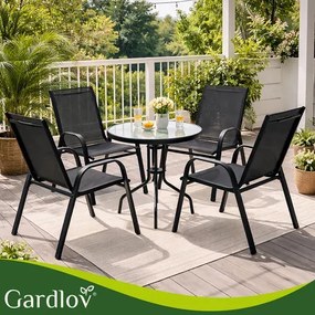 Sada zahradních židlí – 4 židle na terasu, balkon, zahradu