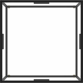 Konferenční stolek černý s tvrzeným sklem 80 x 80 x 35 cm 322875