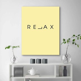 Obraz na plátně Nápis Relax Yellow - 70x100 cm
