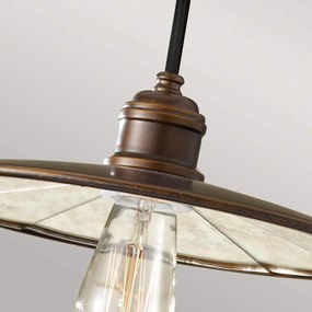 Retro lustr Elstead Urban Renewal 1xE27 Bronz