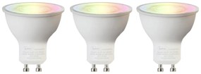 Sada 3 chytrých žárovek GU10 RGBW LED 5W 350 lm 2200-4000K