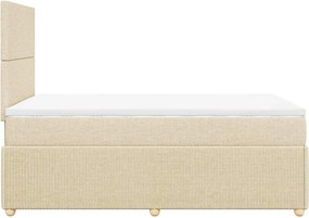 Box spring postel s matrací krémová 120x190 cm textil 3291993
