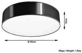 Černé stropní svítidlo Sollux Atis Ceiling