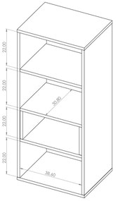 Obývací pokoj OLIER a | sestava C | 4 díly | artisan/černá