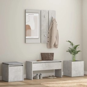Sada nábytku do předsíně betonově šedá kompozitní dřevo 3082066