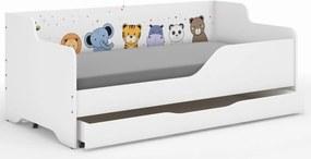 Wooden Toys Dětská postel LILU 160x80 MINI ZOO