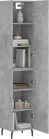 Skříň highboard betonově šedá 34,5x34x180 cm kompozitní dřevo 3198805