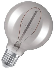 Vintage LED žárovka E27 3,4 W GLOBE, teplá bílá