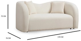 Hannah Home Dvoumístná pohovka ASOS bílá 560ARE1867