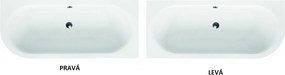 Besco Avita asymetrická vana 160 x 75 cm pravá bílá VANAVIT160P
