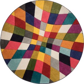 Kusový koberec Spectrum Rhumba Multi kruh, 160x160 (priemer) kruh, viacfarebná, obývacia izba, Flair Rugs