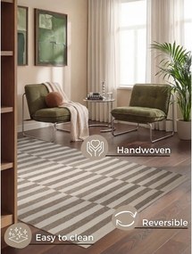 Bílý/šedý oboustranný/ručně tkaný vlněný koberec 120x180 cm Vika – Hanse Home