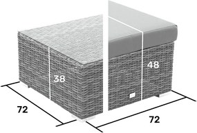 DEOKORK Ratanová variabilní sestava MALIBU  pro 8 osob (cappuccino)
