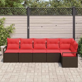 Set pohovek Hnědá polyratan 3346404
