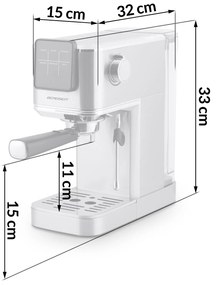 Kávovar pákový 20 bar Berdsen BD-770 stříbrný