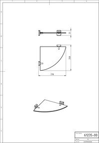 Novaservis - Rohová polička Metalia 12 chrom, 0235,0