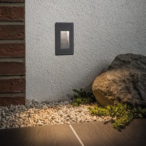 P 94382 Venkovní vestavné svítidlo do zdi High LED černá IP44 4W 230V teplá bílá 105x60mm - PAULMANN