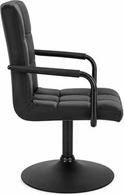 LuxuryForm DESIGN Otočná židle VERONA BLACK na černém talíři - černá