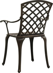 vidaXL Zahradní židle 6 ks litý hliník [3216319] Barva: Bronzová