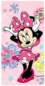 Jerry Fabrics Osuška Minnie Pink bow 70x140 cm