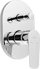 Aqualine Lotta - Baterie pod omítku s přepínačem, 2 výstupy, chrom LT742