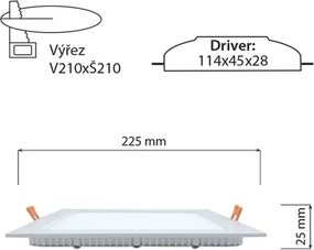 Podhledové LED svítidlo McLED Toro S21 21W 3000K ML-412.066.33.0