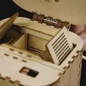 RoboTime 3D dřevěné mechanické puzzle Šperkovnice / od 14 let / 123 dí