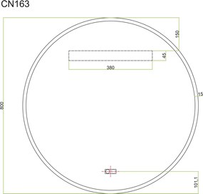 Mereo Mereo, Zrcadlo kulaté pr. 80 cm, LED osvětlení, CN163