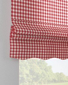 Římská roleta Firenze barva červená látka vzorované