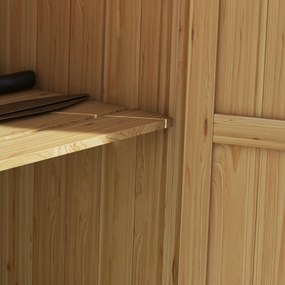 Outsunny Rustikální Zahradní Stůl na Zeleninu s Kabinetem a Policemi, Pozinkovaná Pracovní Deska s Protiskluzovými Gumovými Podložkami, Ošetřené Boro…