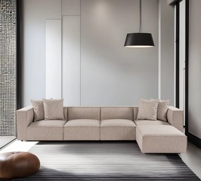 Hanah Home Pohovka SORA s pufem béžová 430 cm