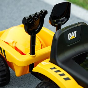 Dětský toy truck AIYAPLAY 12-36 měsíců s integrovanou lopatou a přívěsem, jezdicí rypadlo pro děti z PP a kovu, 91x29x44 cm, Žluté