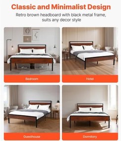 Rám postele Queen Size VEVOR, 2135 × 1535 × 990 mm